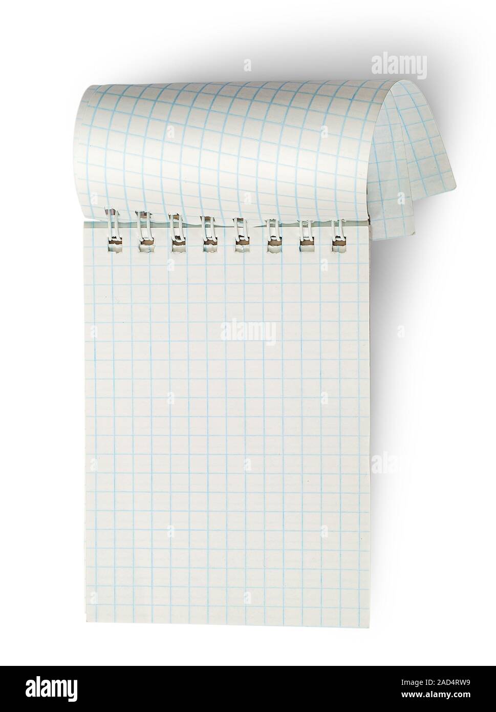 Vertical notebook with curled pages Stock Photo - Alamy