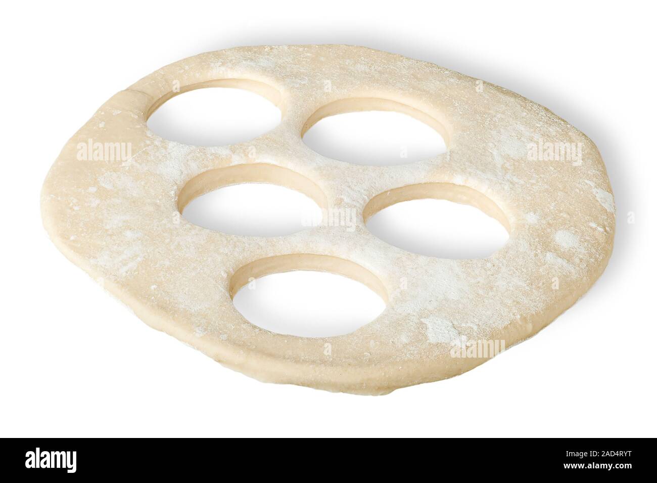 Roll dough with hole cut out Stock Photo - Alamy