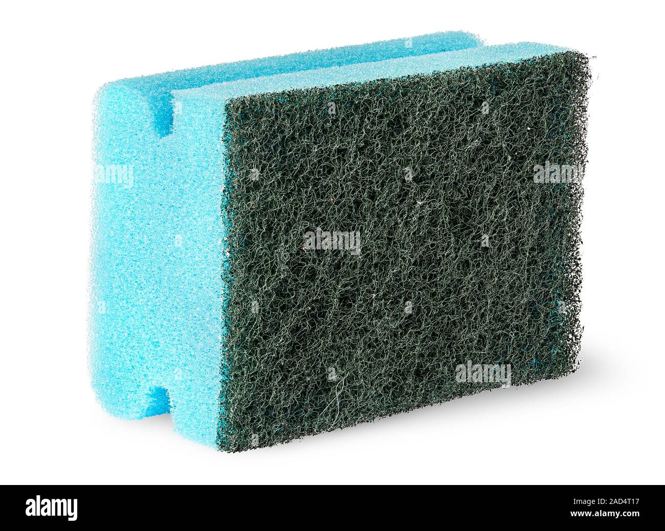 Sponge for washing dishes with felt on the side Stock Photo - Alamy
