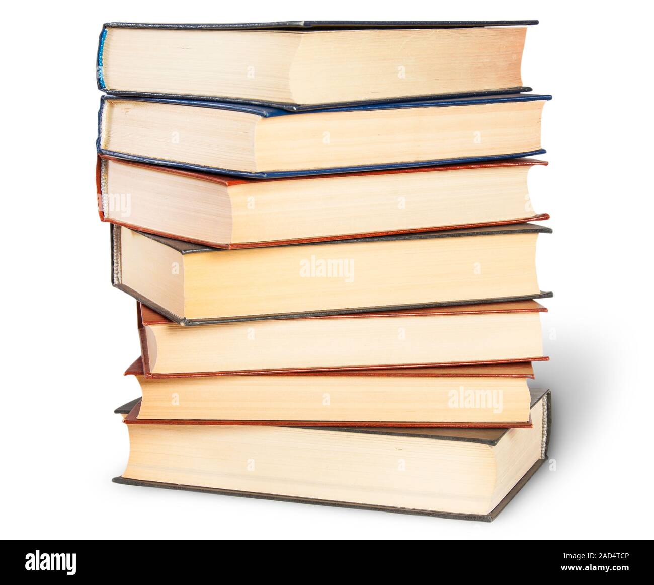 Stepped Stack Of Old Books Stock Photo - Alamy