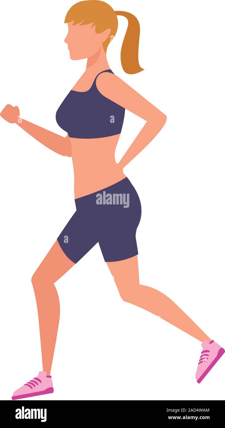 avatar fitness woman running icon Stock Vector Image & Art - Alamy