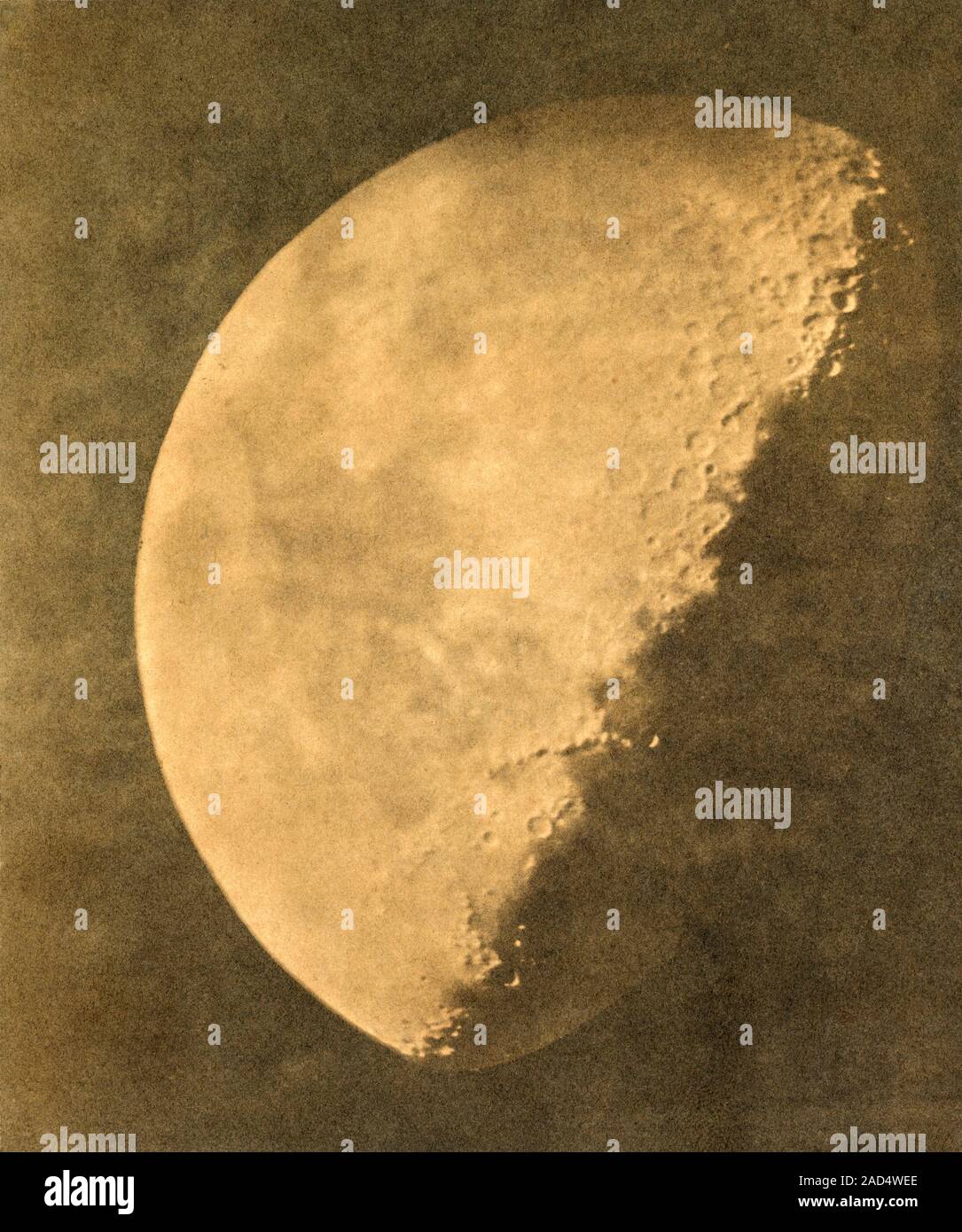 Phase of the Moon, March 1851. This view of the Moon was obtained using ...