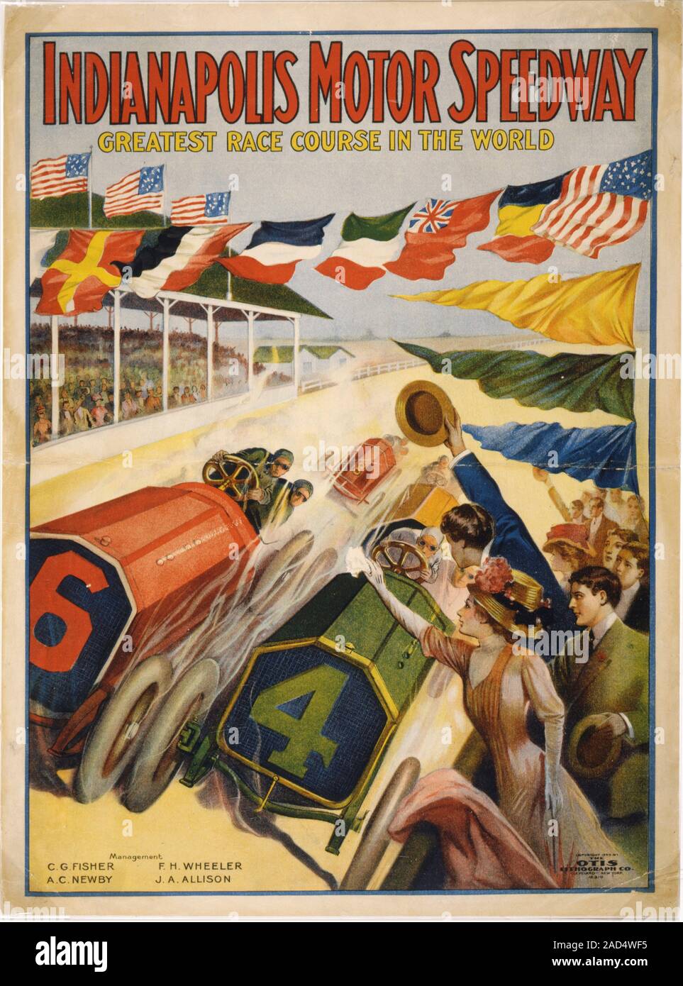 Indianapolis Motor Speedway poster. Early 20th-century poster ...