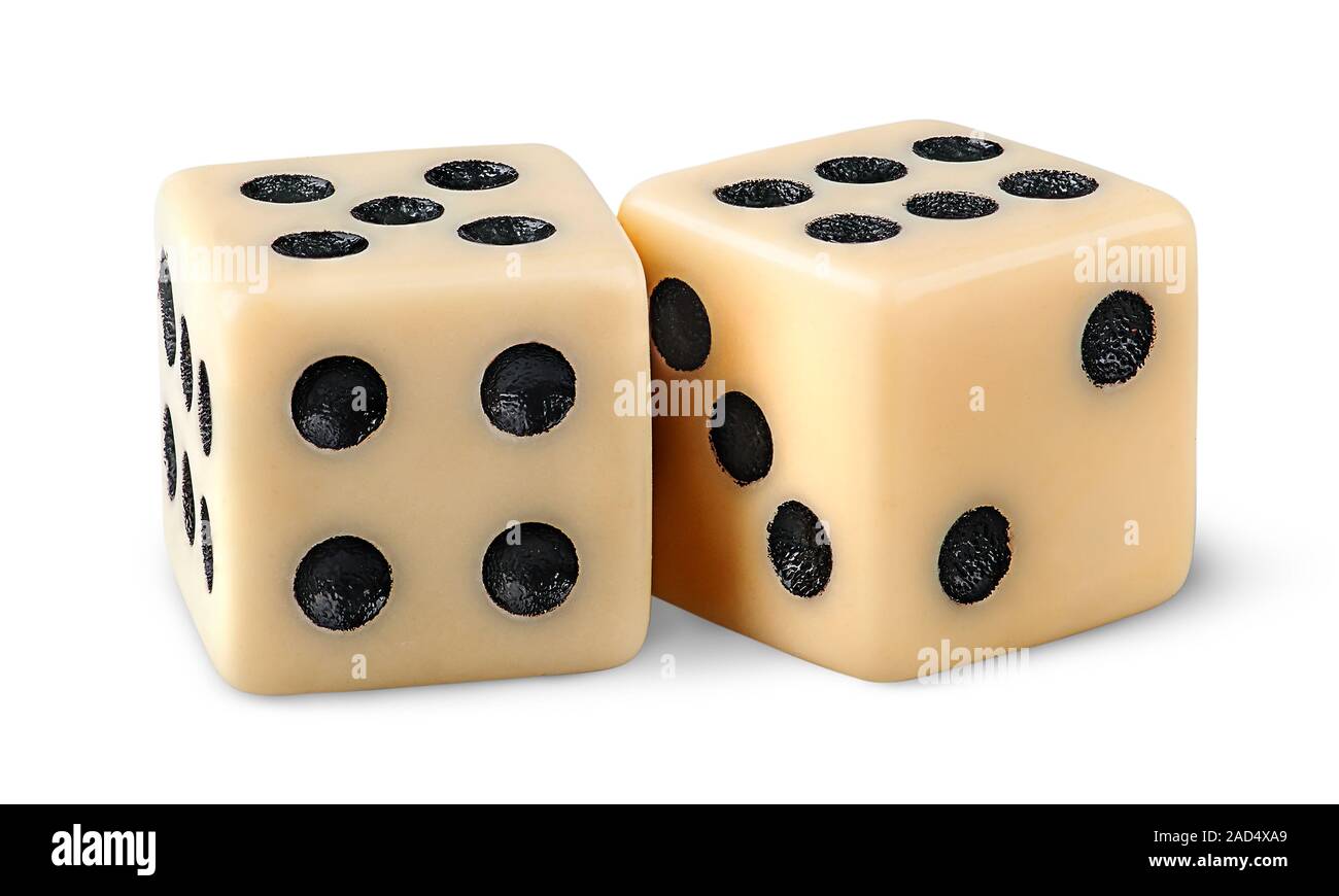Two gaming dice Stock Photo - Alamy