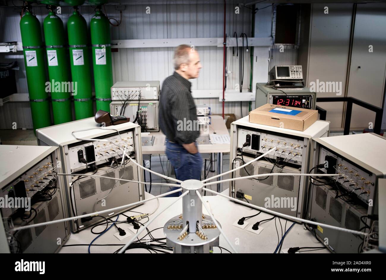 Server room for collection of radio telescope data at IRAM (Institut de ...