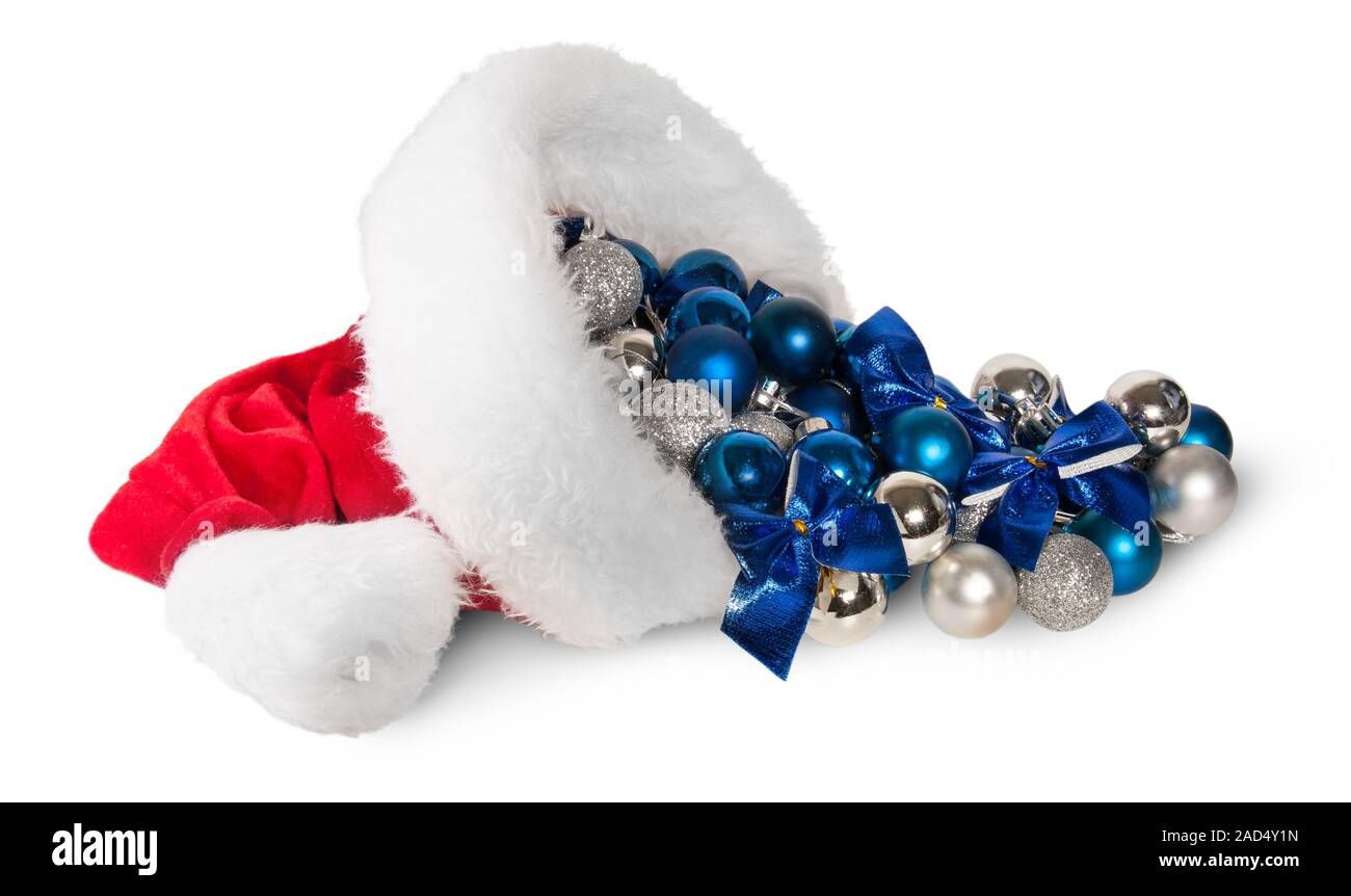 Blue santa claus hat Cut Out Stock Images & Pictures - Alamy