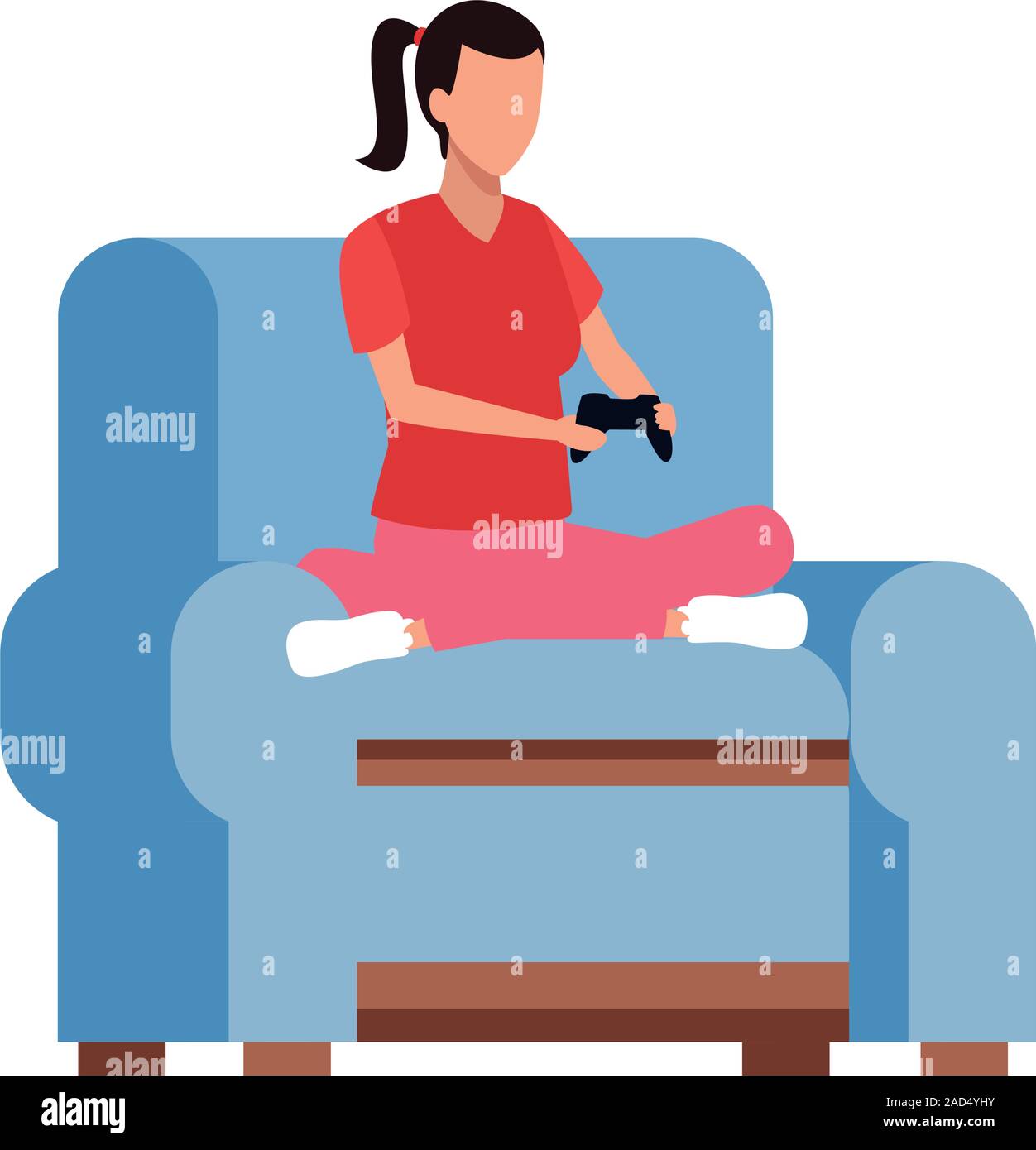 avatar woman relaxed sitting on couch Stock Vector Image & Art - Alamy