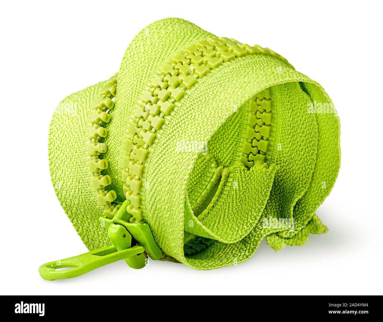 Rolled in ring zipper Stock Photo - Alamy