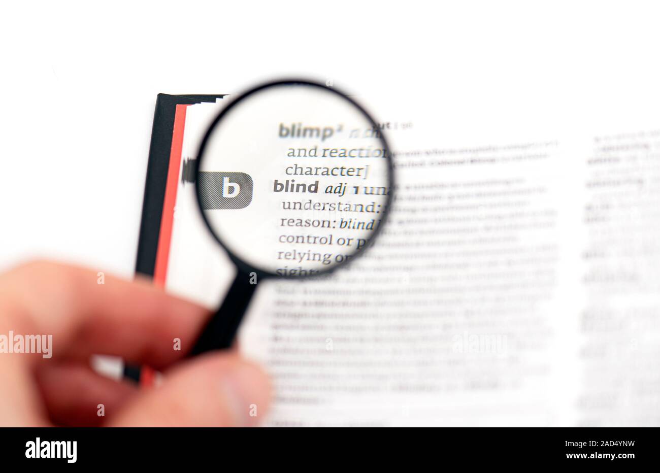 BLIND Word in Dictionary under Magnetic Glass, concept Picture Stock ...