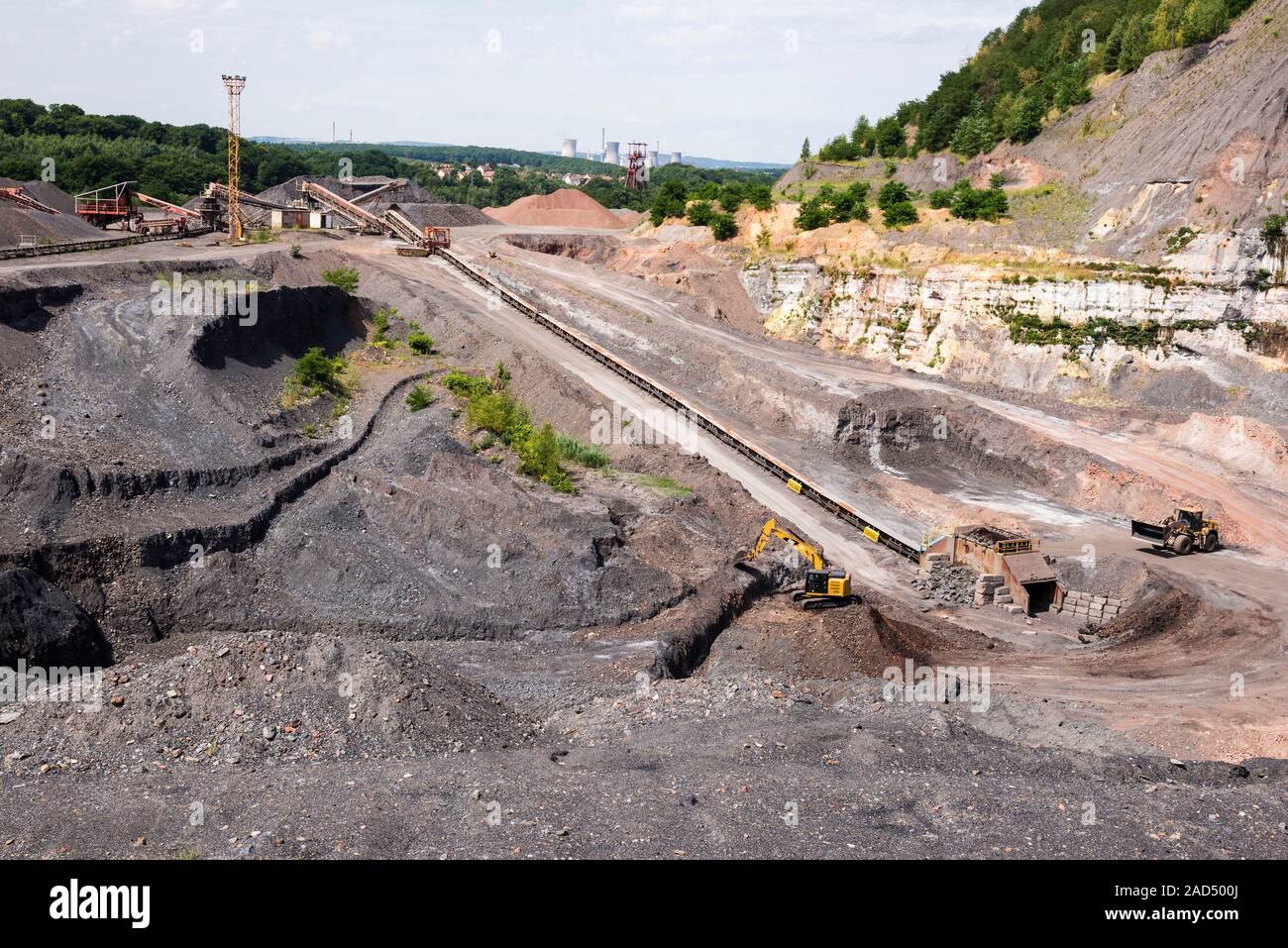 Coal shale recovery plant. Photographed at Sainte-Fontaine, Freyming ...