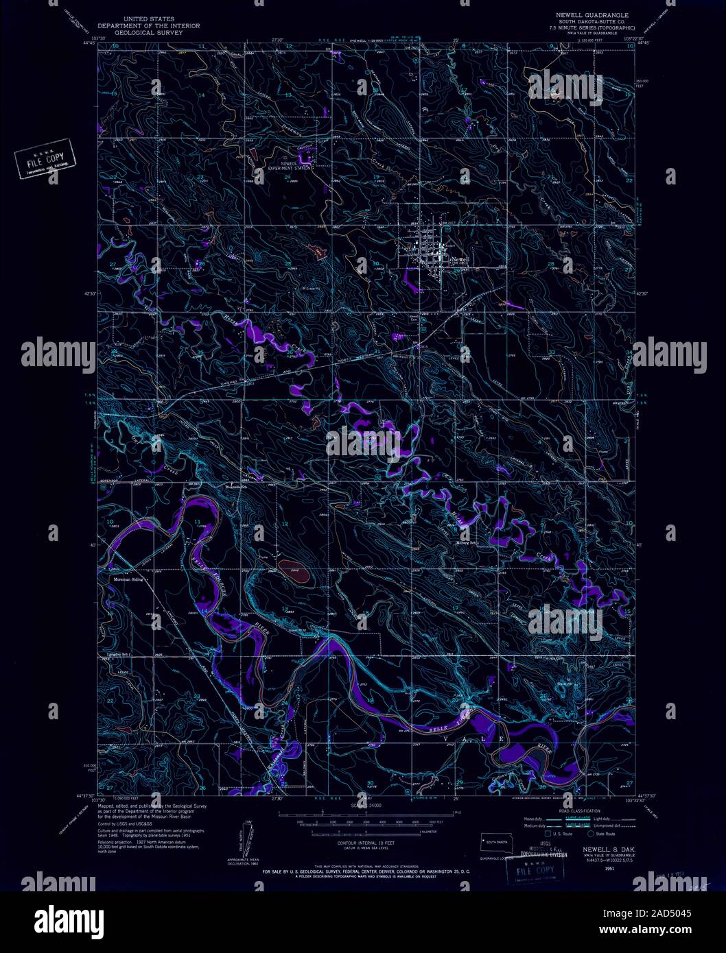 Map of newell south dakota hi-res stock photography and images - Alamy