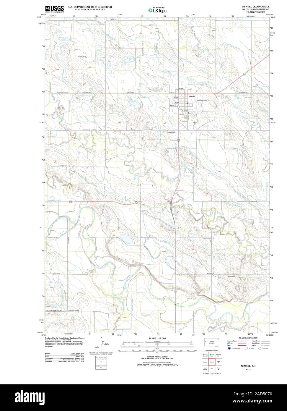 Map of newell south dakota hi-res stock photography and images - Alamy