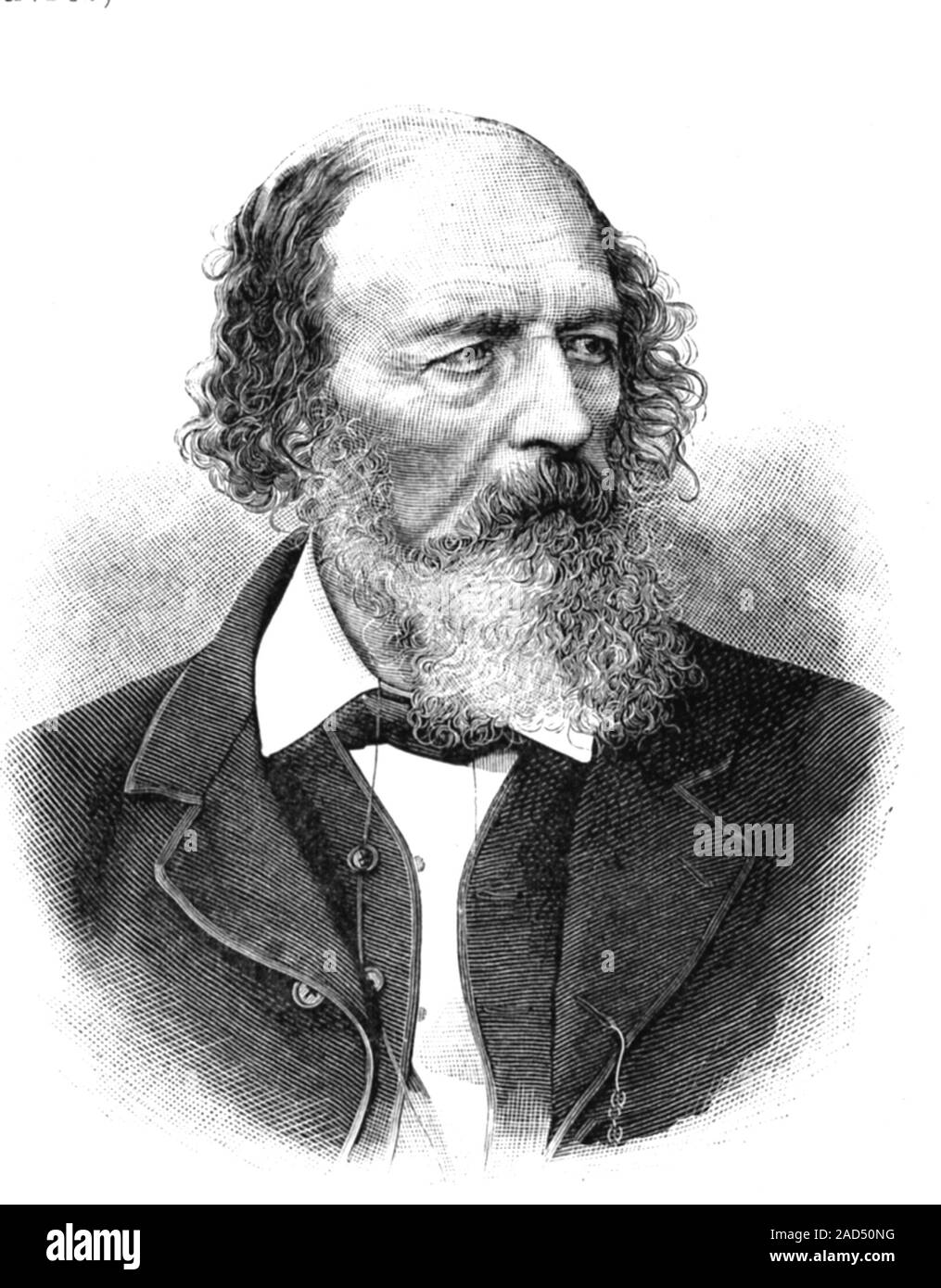 Alfred Tennyson, 1st Baron Tennyson (1809-92). 1898 illustration of the ...