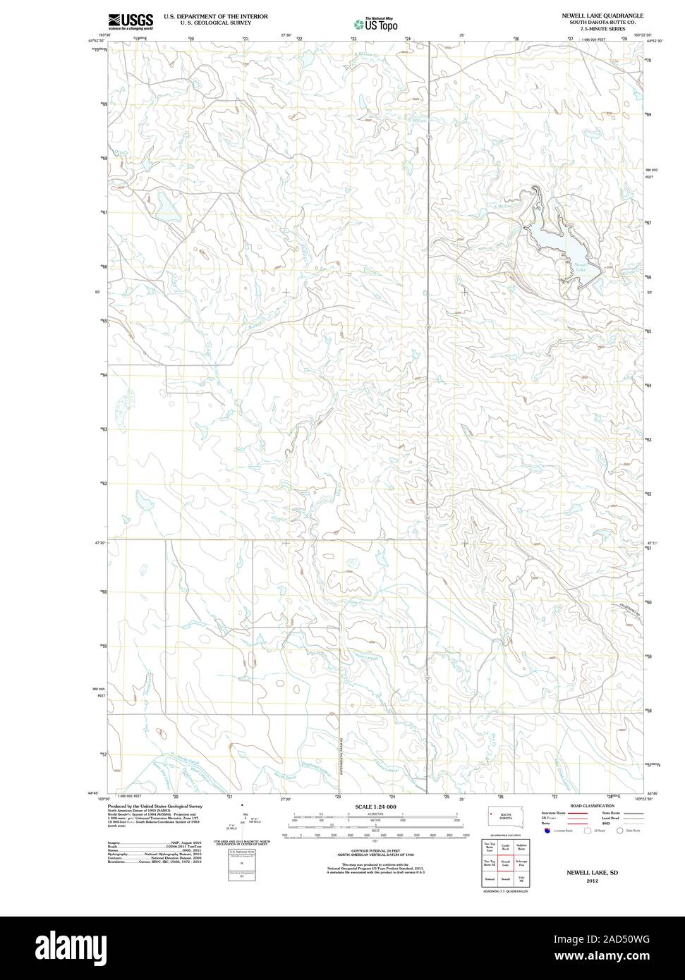 Newell south dakota map hi-res stock photography and images - Alamy