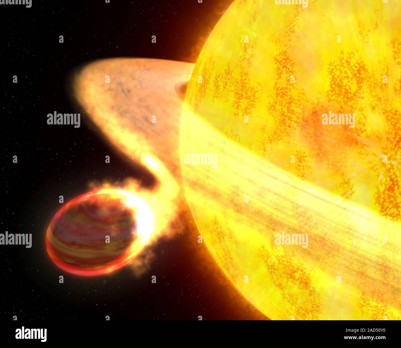 WASP-12b exoplanet, illustration. When discovered, this was the hottest ...