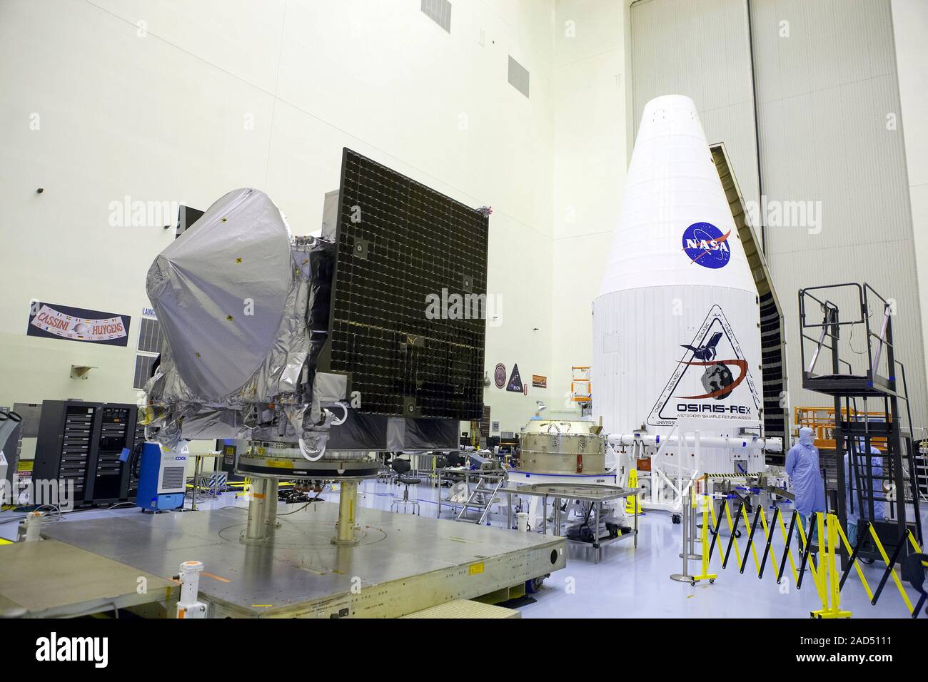 OSIRIS-REx spacecraft preparations in the Payload Hazardous Servicing ...