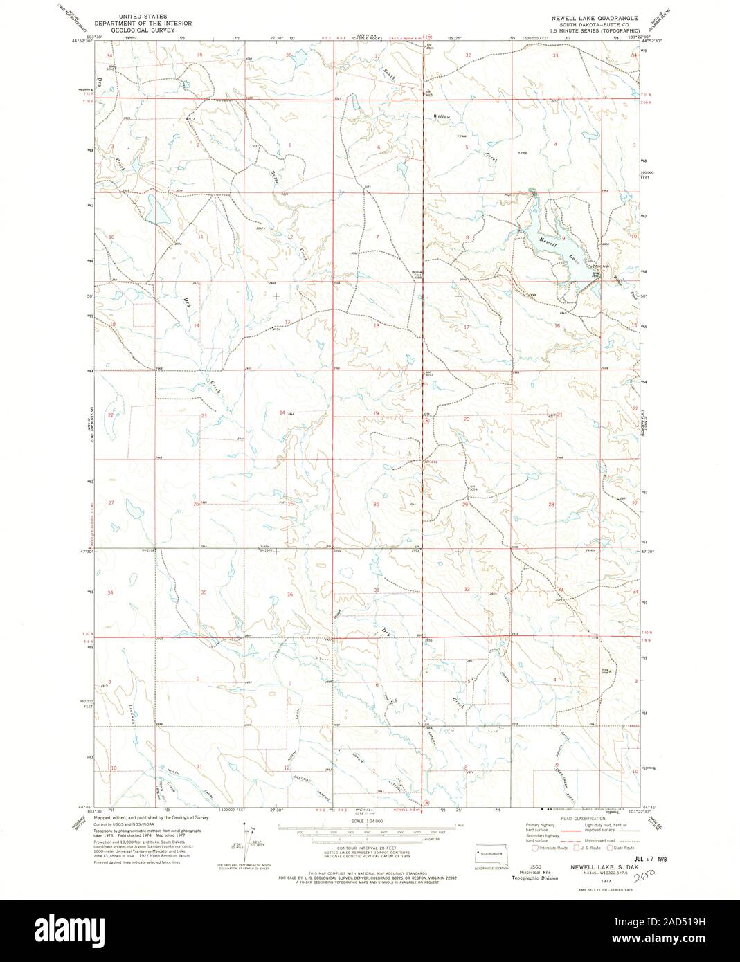 Newell south dakota map hi-res stock photography and images - Alamy