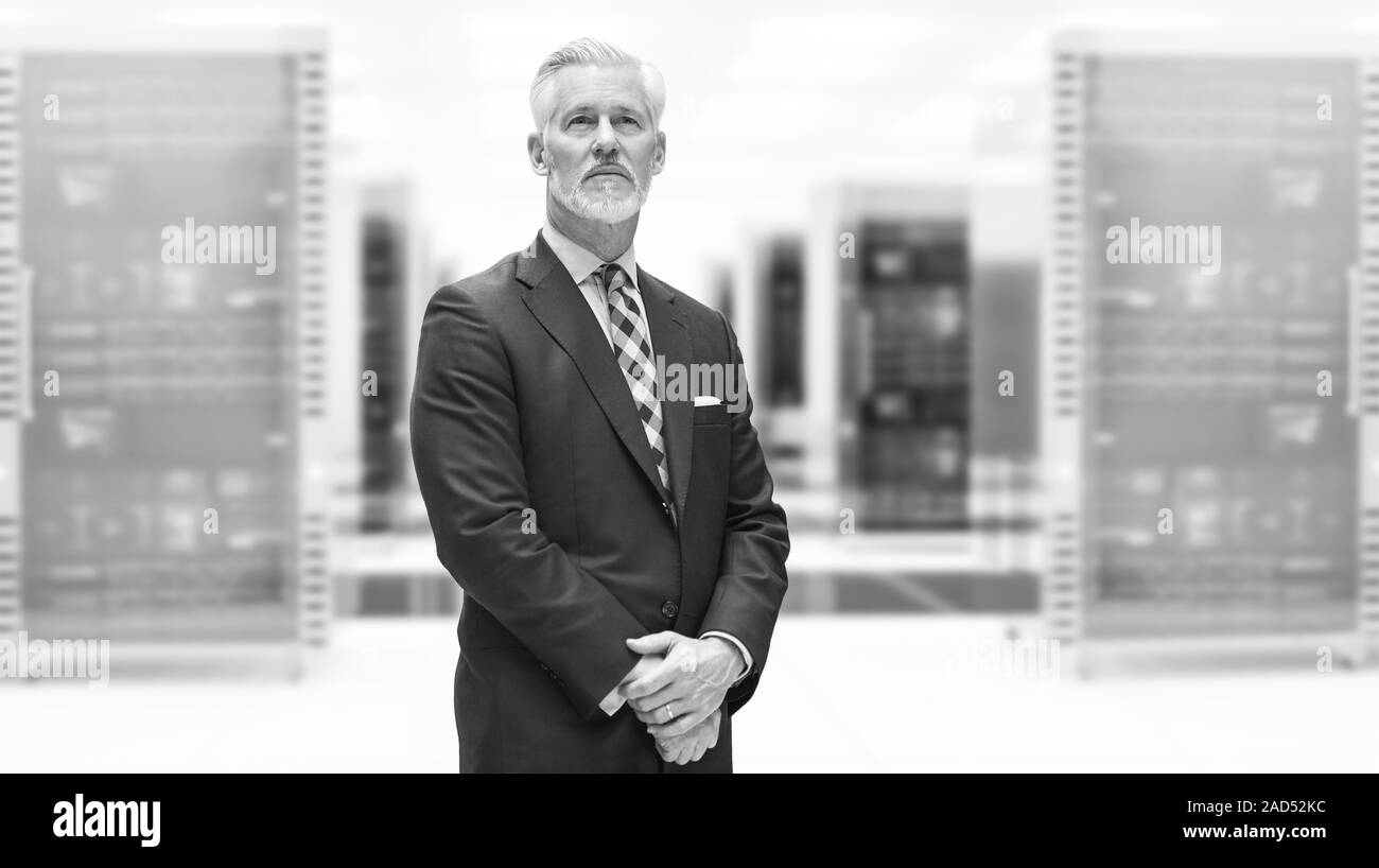 Server businessman Black and White Stock Photos & Images - Alamy