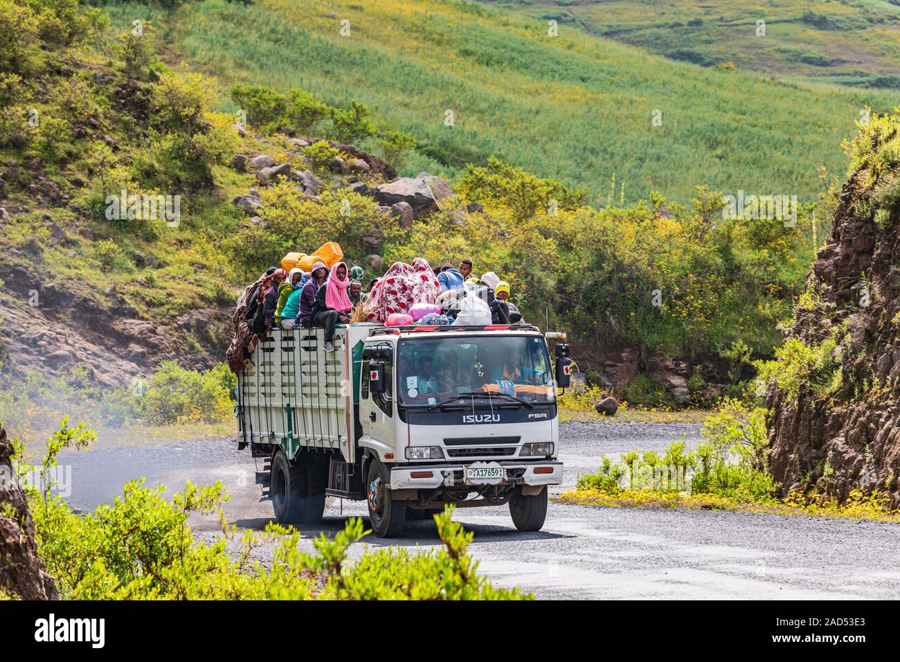 Truck with passengers hi-res stock photography and images - Alamy