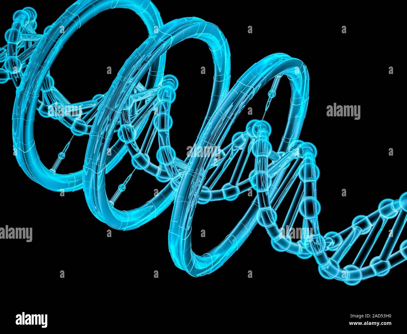 Conceptual illustration depicting the process of genetic engineering by ...