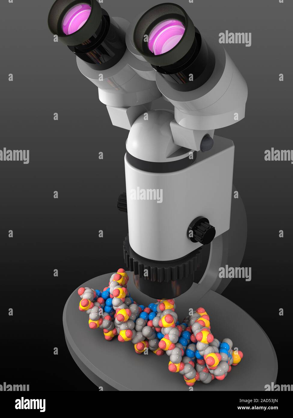 Conceptual illustration depicting the process of genetic engineering by ...