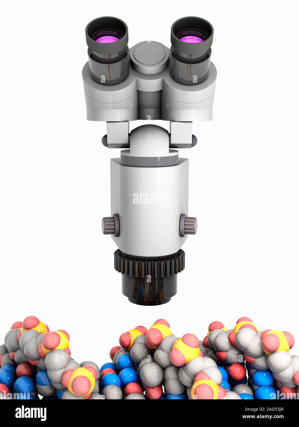 Conceptual illustration depicting the process of genetic engineering by ...