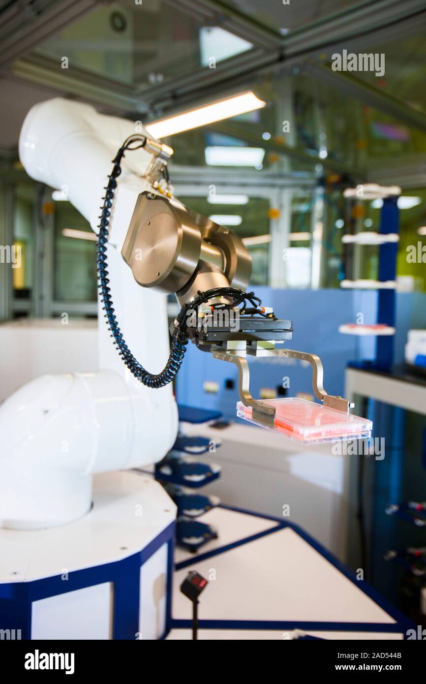 Phenotypic screening laboratory robot. Modular automated system being ...