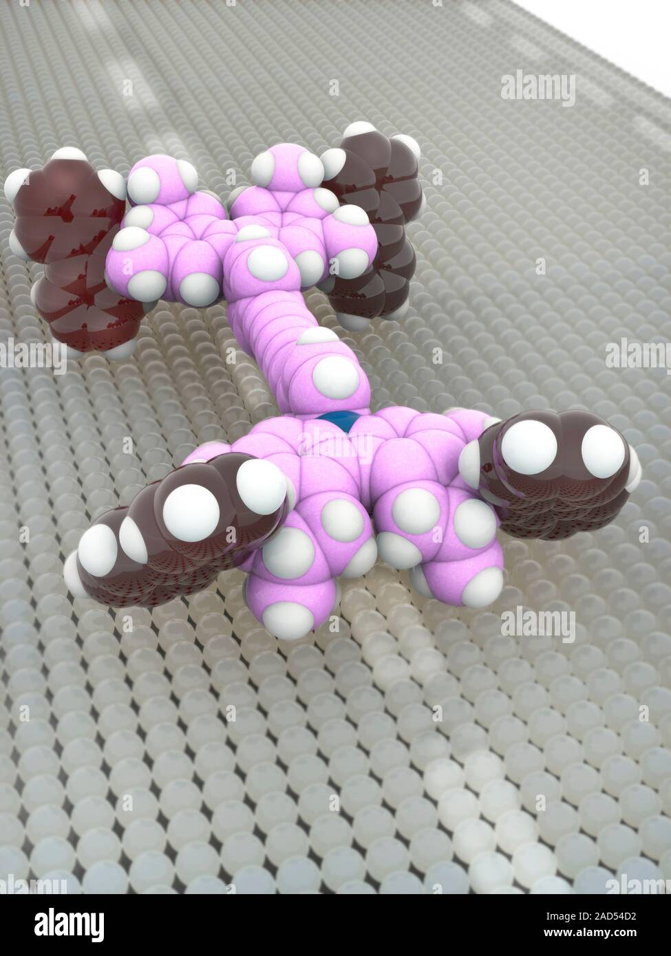 Molecular model of a molecular car, a type of molecular machine. The ...