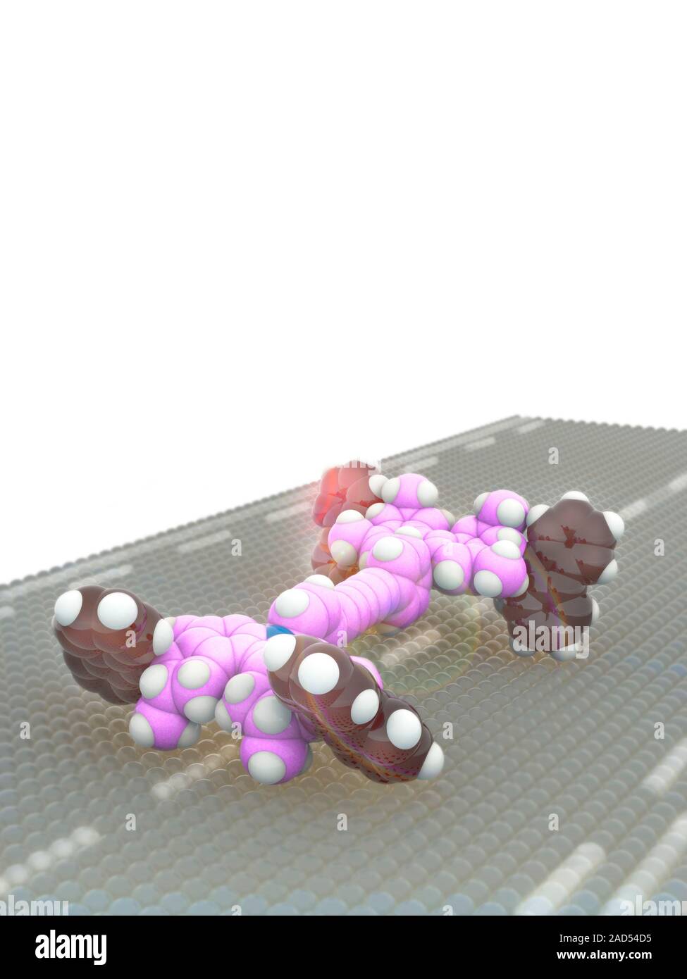 Molecular model of a molecular car, a type of molecular machine. The ...
