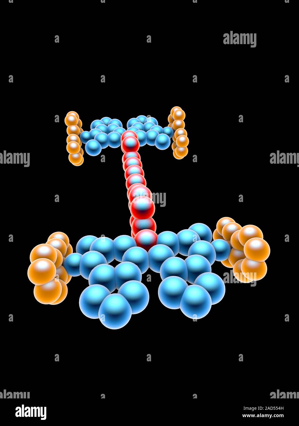 Molecular model of a molecular car, a type of molecular machine. The ...