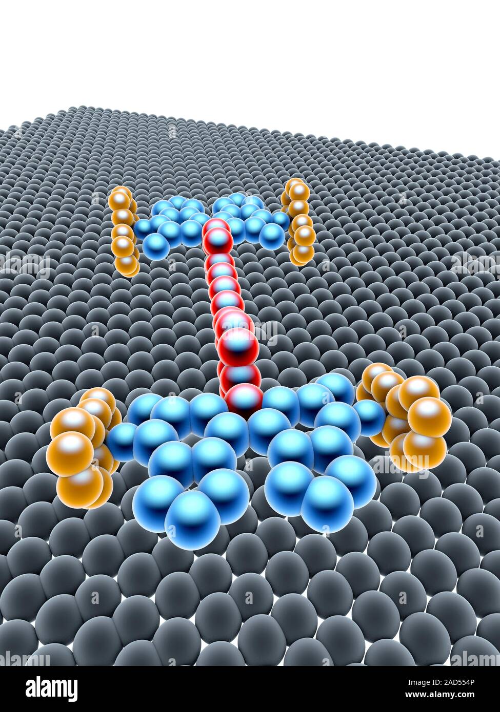 Molecular model of a molecular car, a type of molecular machine. The ...