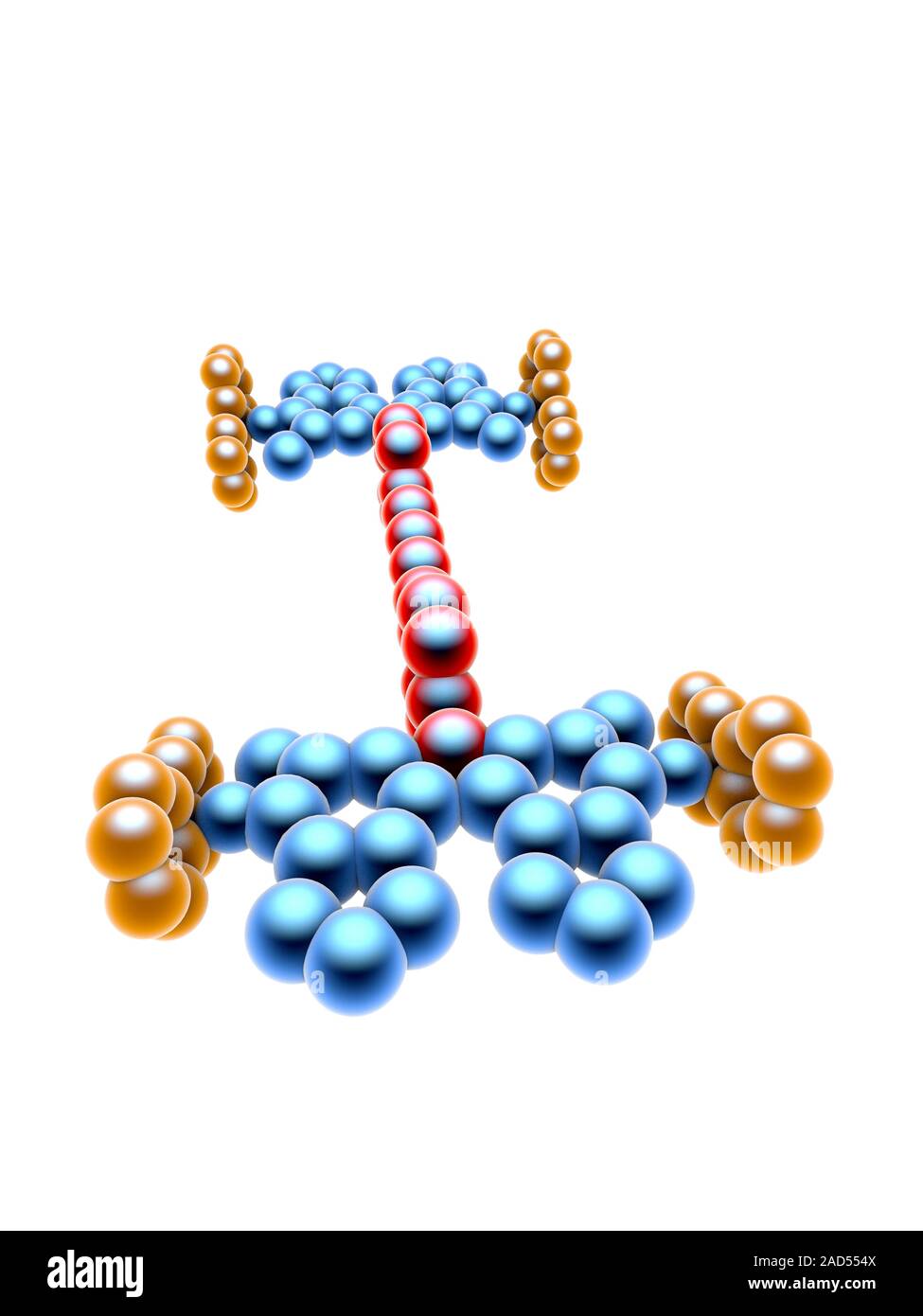 Molecular model of a molecular car, a type of molecular machine. The ...