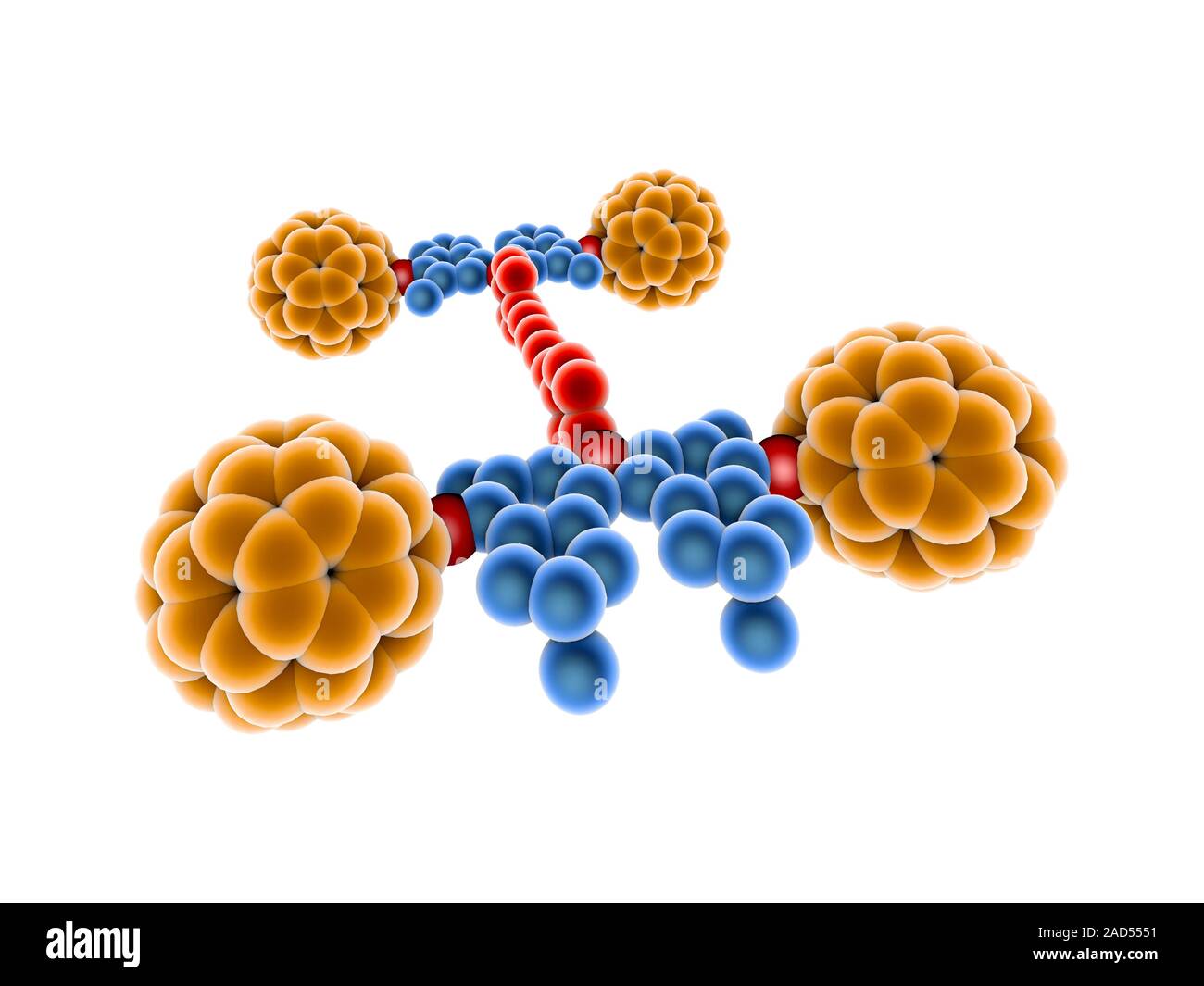 Molecular model of a molecular car, a type of molecular machine. The ...