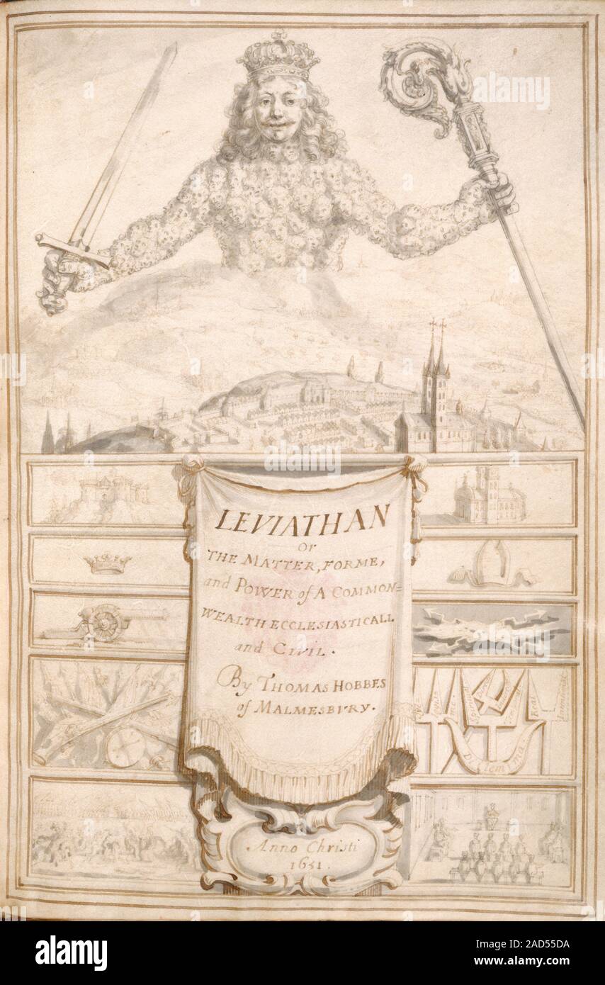 Leviathan (1651), frontispiece. This work was by the English ...