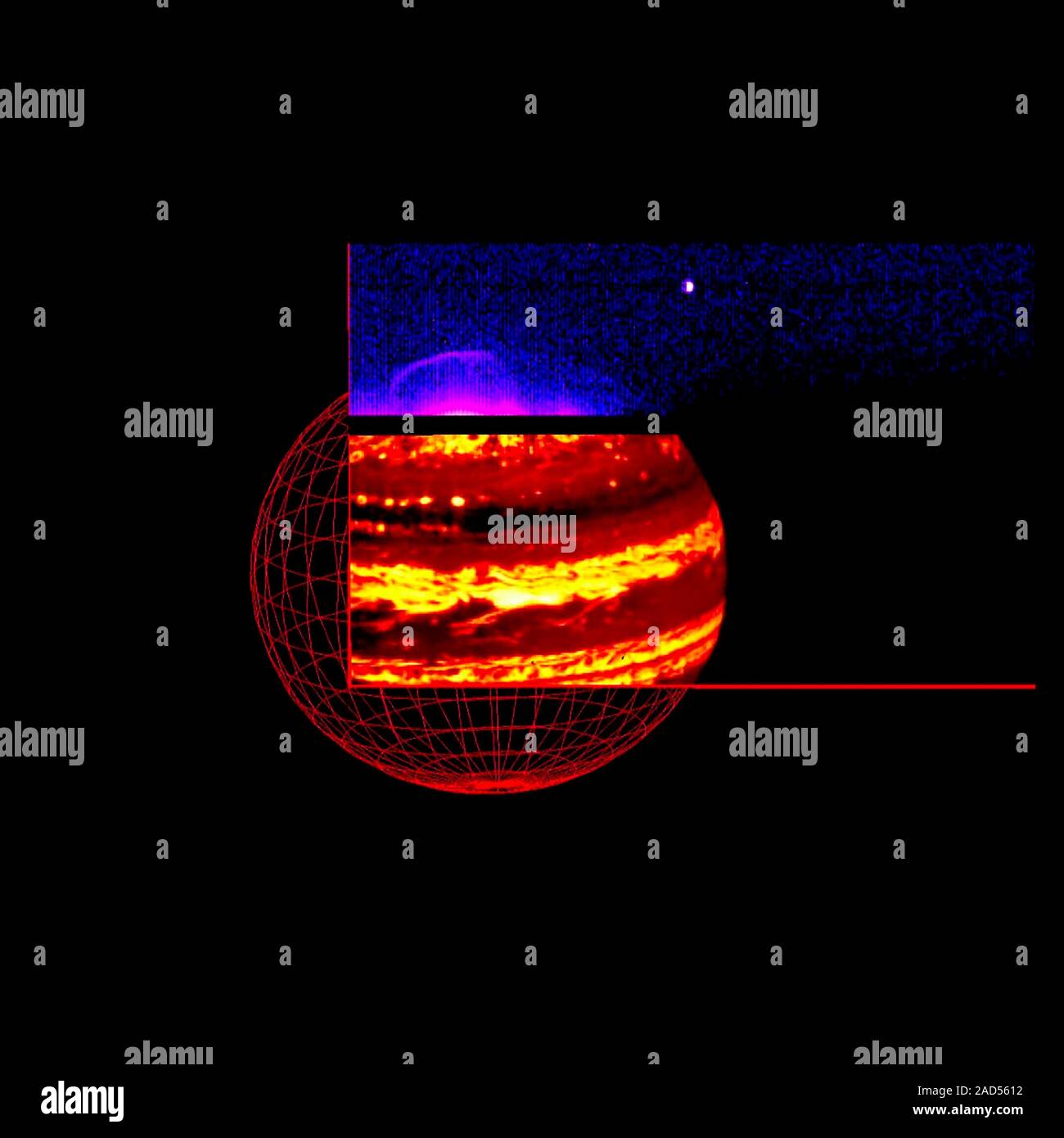 Jupiter in infrared light. Infrared images of Jupiter and its aurorae ...