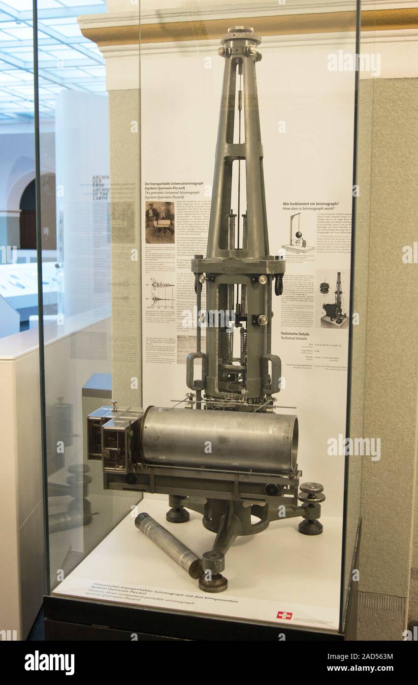 A historic three-component portable seismograph based on the Quervain ...