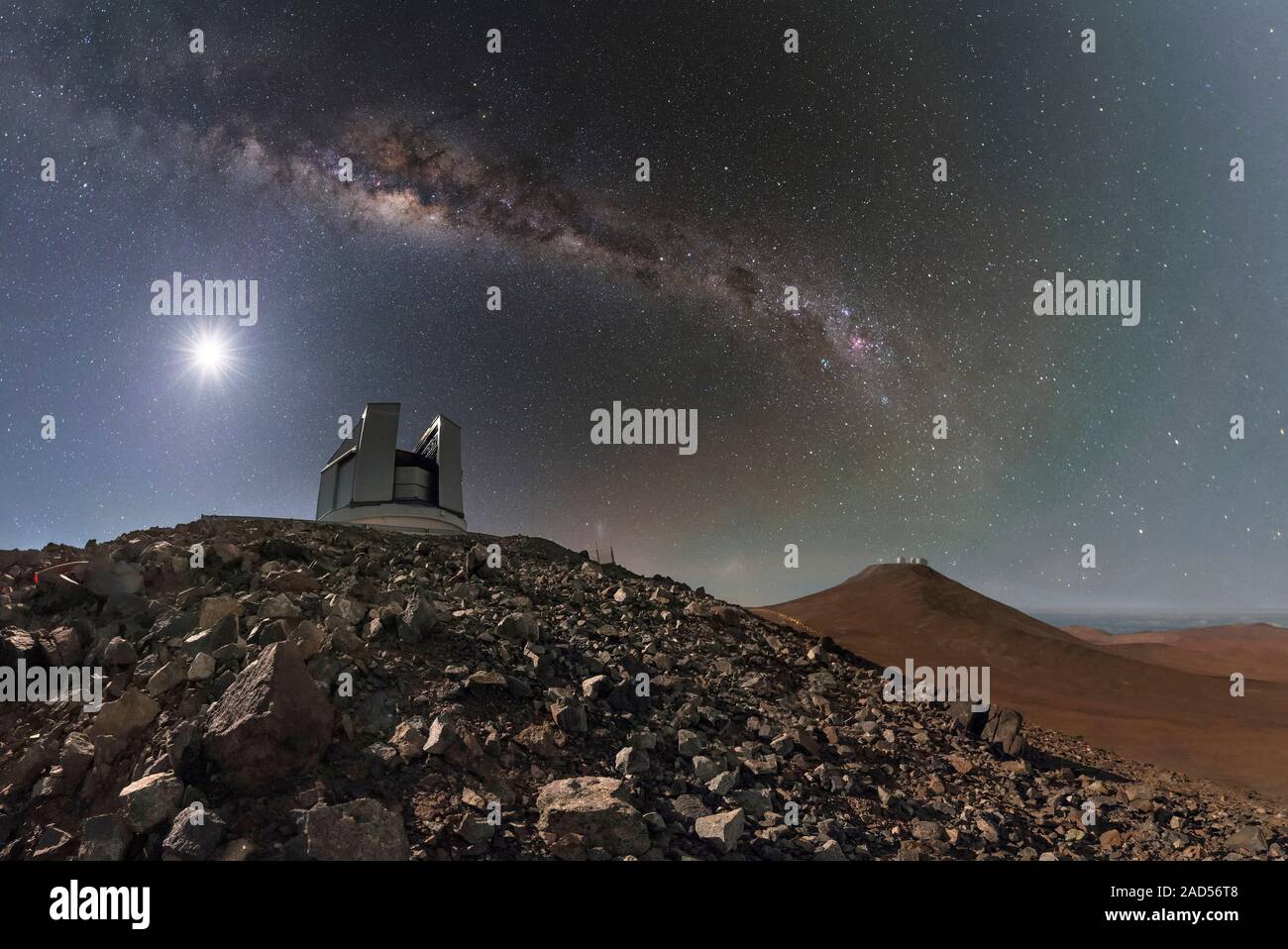 Milky Way over Paranal Observatory. Milky Way in the night sky over the ...