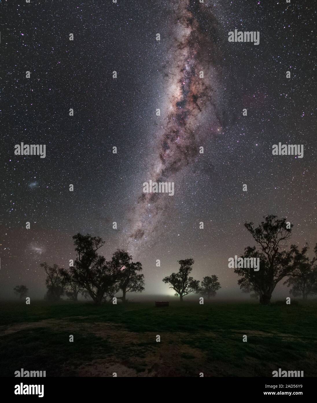 Milky Way over Australian outback. Milky Way in the night sky over a ...