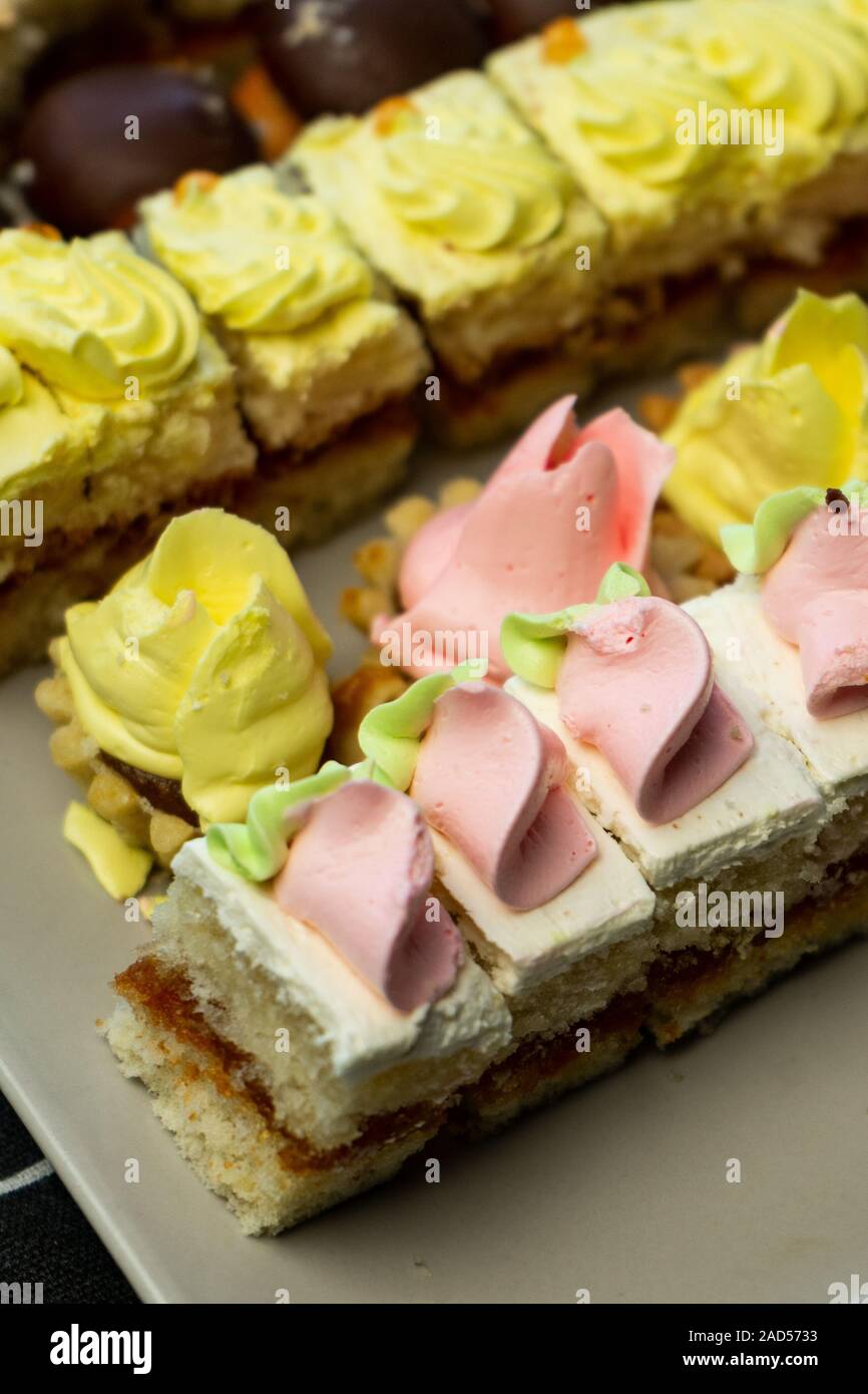 selective focus, small sponge cakes Stock Photo - Alamy