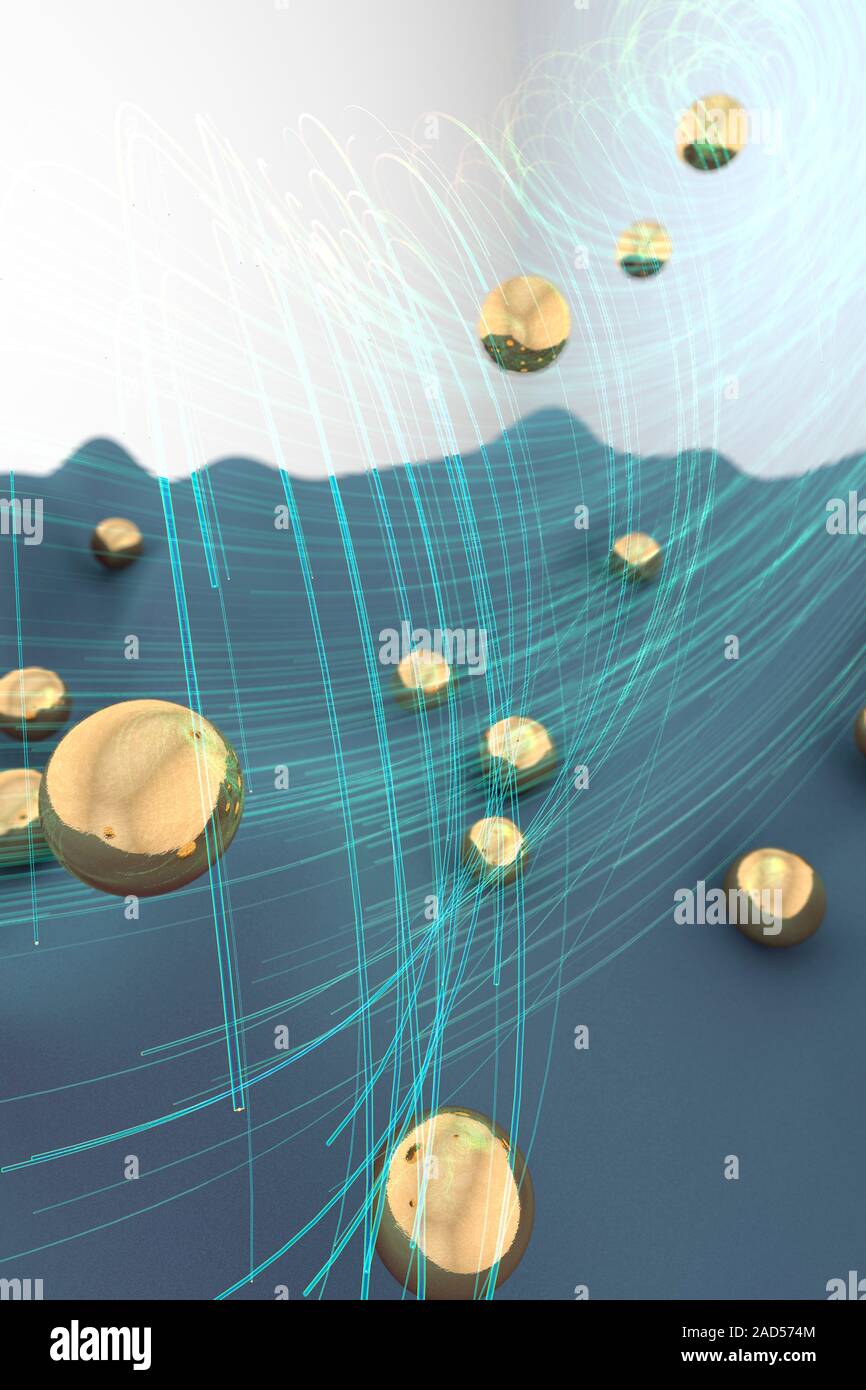Tractor beam, conceptual illustration. Tractor beams are hypothetical ...
