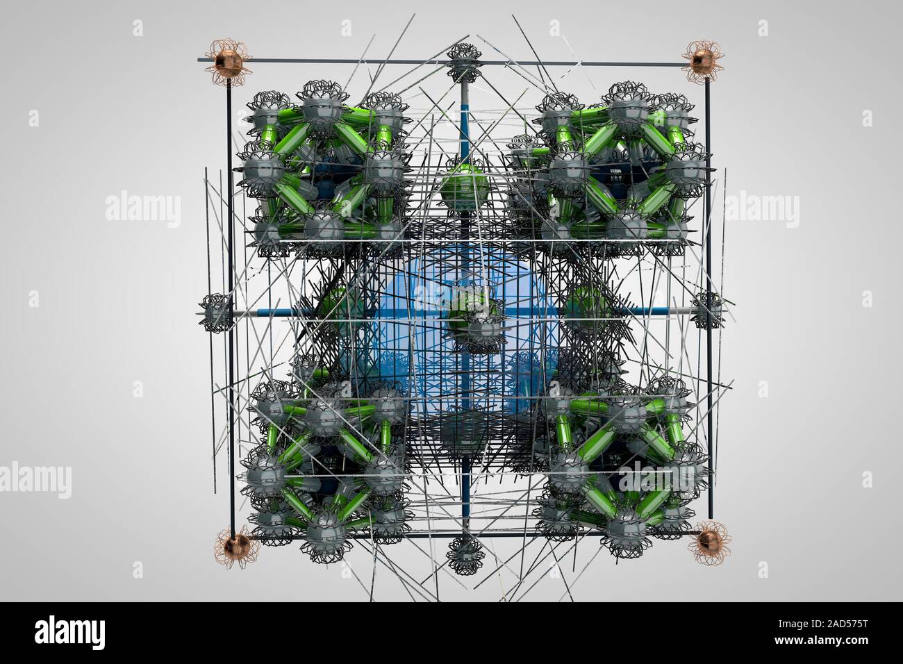 Perovskite crystal structure. Perovskite is a mineral form of calcium ...