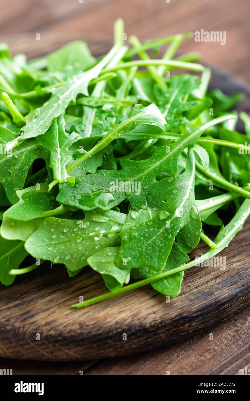 Fresh arugula leaves, rucola Stock Photo - Alamy
