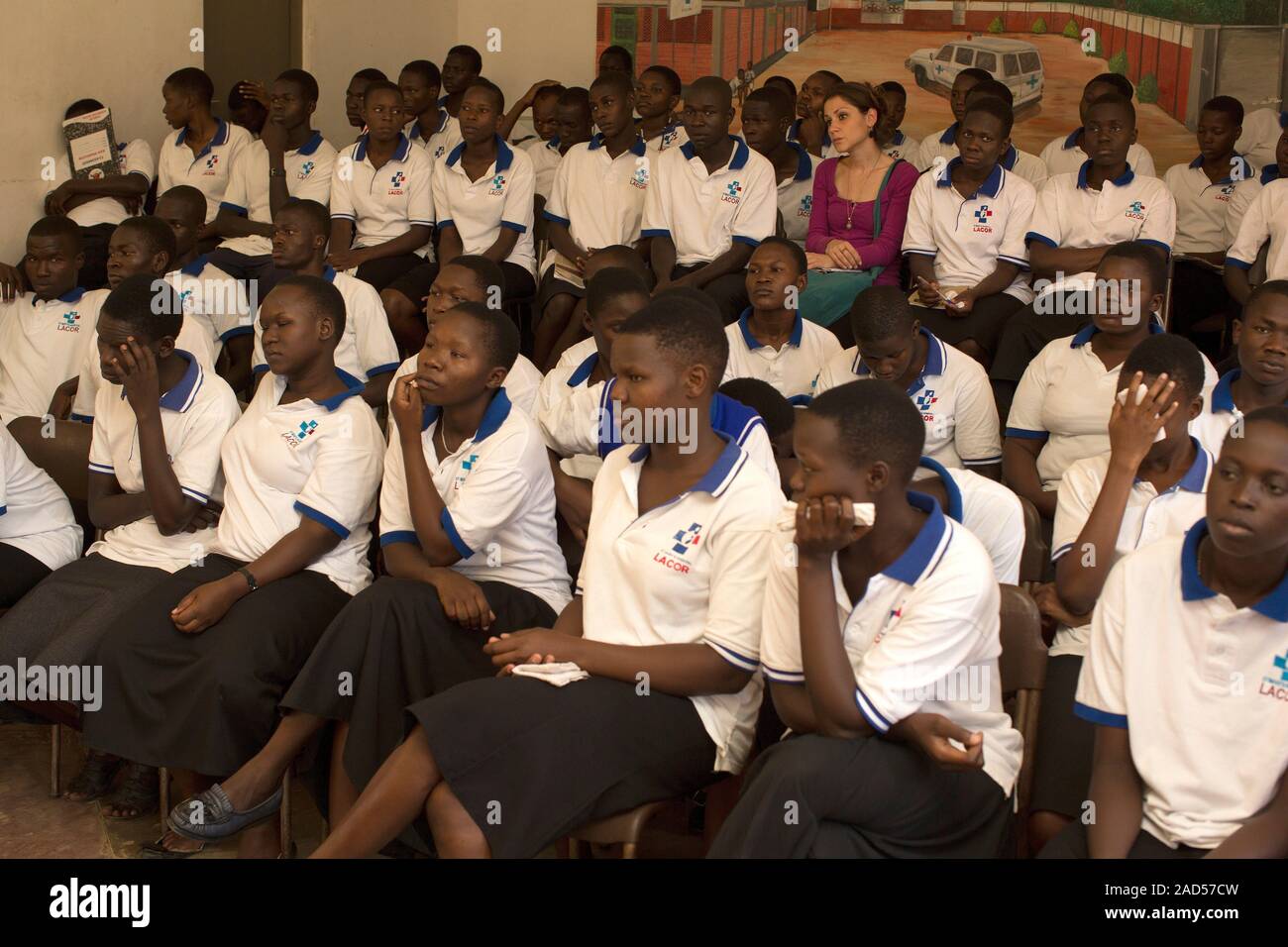 Students in a hospital classroom. These students are studying at the ...