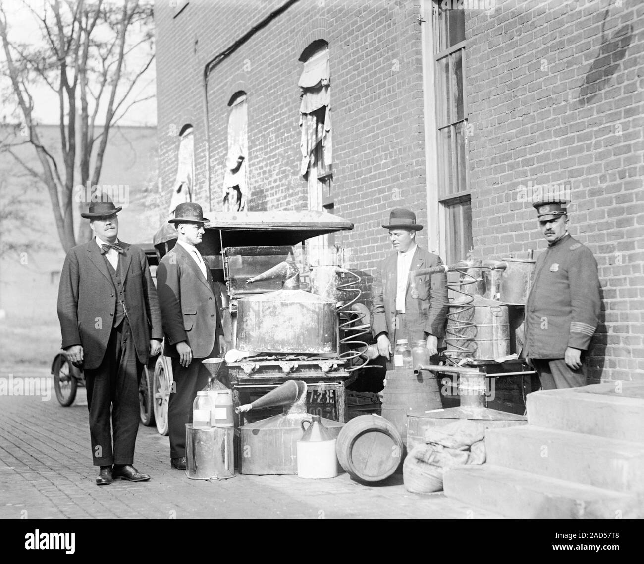 Still confiscated in prohibition raid in the USA. Stills were used to ...