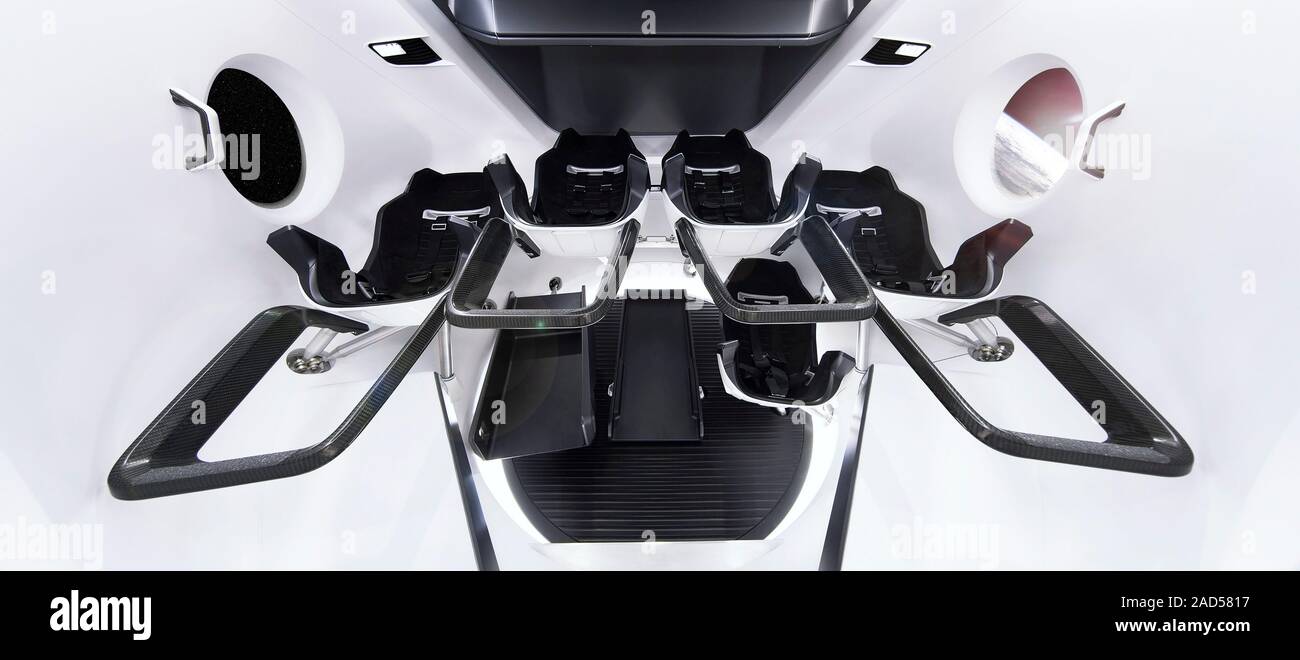 SpaceX's Crew Dragon interior, illustration. SpaceX's Crew Dragon is a ...