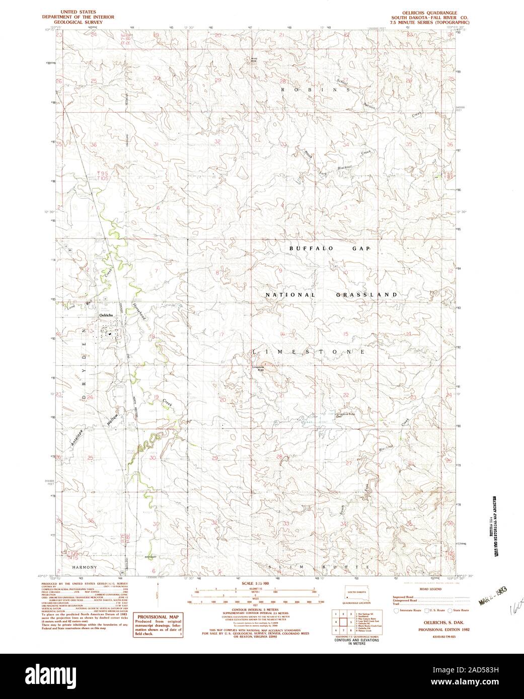 Map of oelrichs hi-res stock photography and images - Alamy