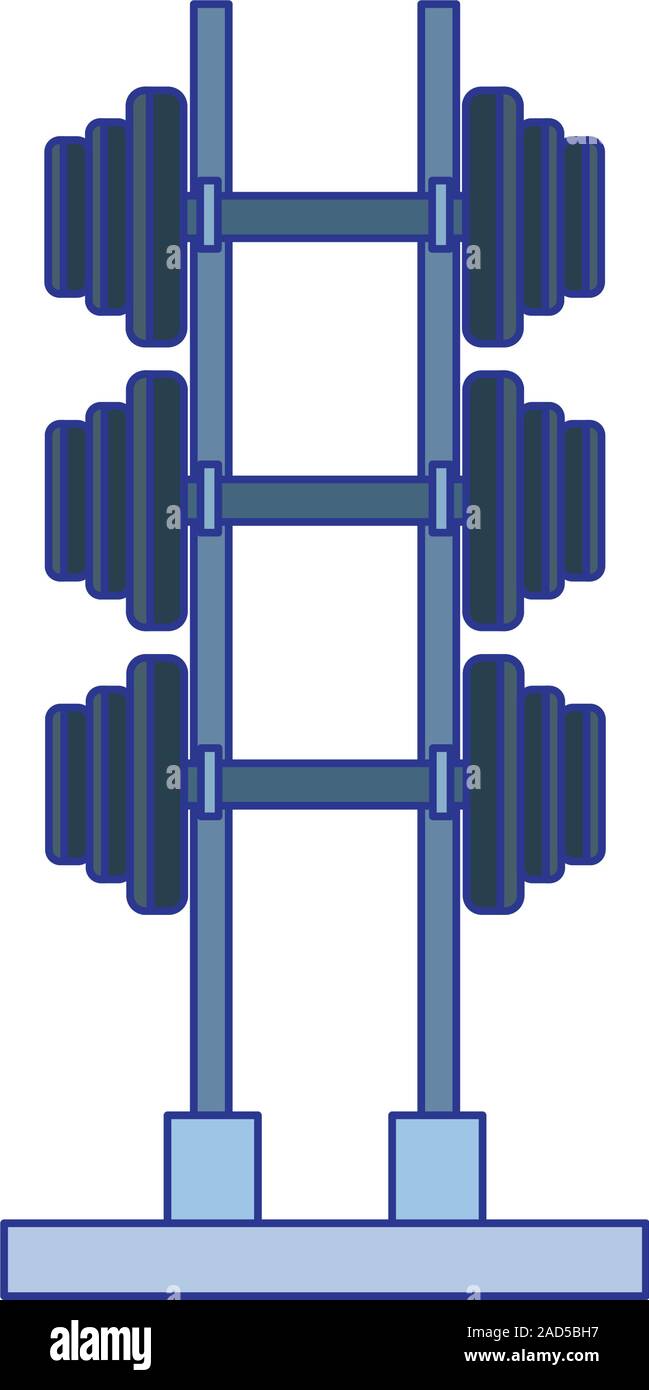 rack with gym dumbbells icon Stock Vector Image & Art - Alamy