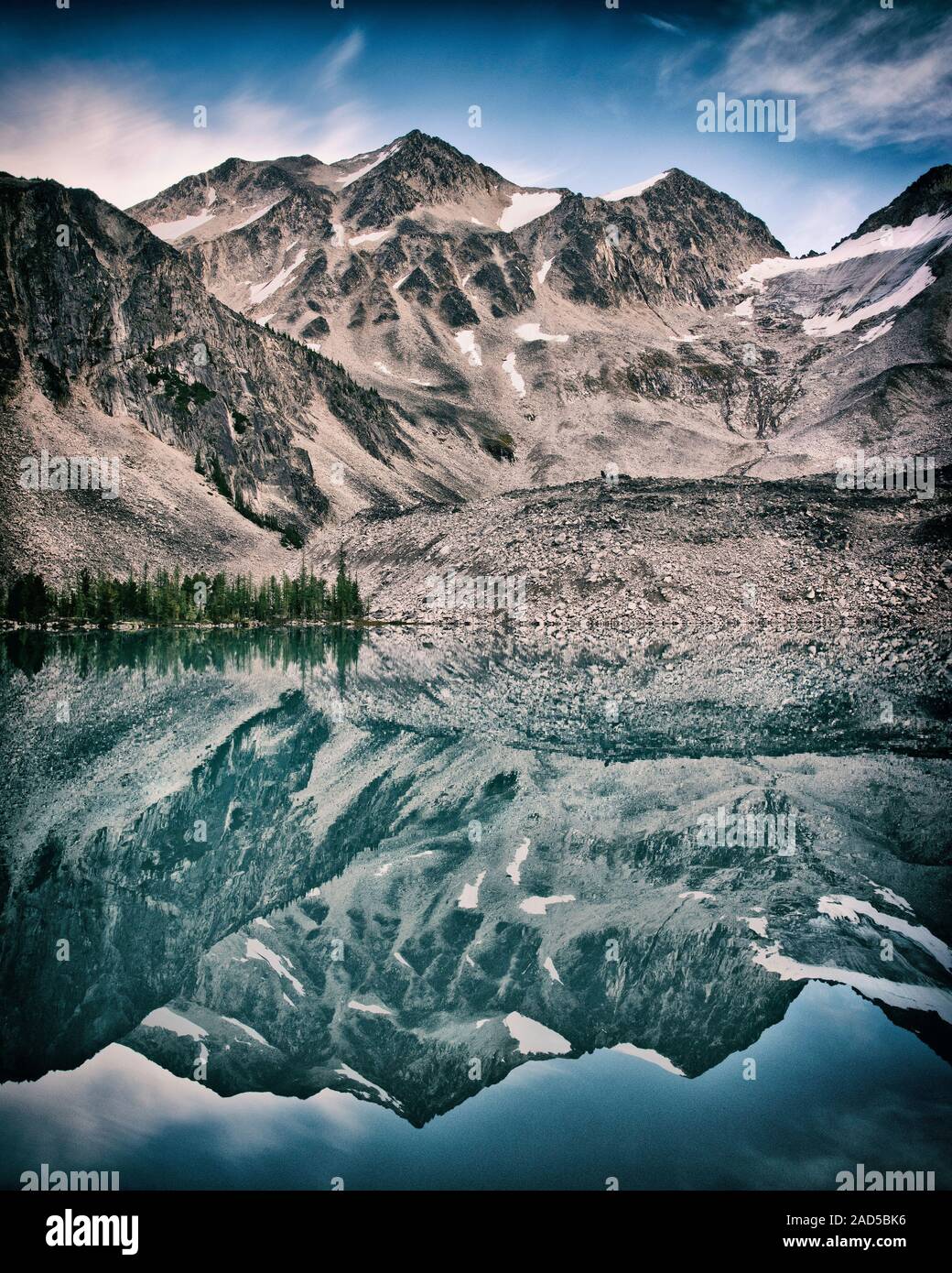 Lake and Mountain Scenic, Welsh Lakes, Purcell Mountains, British ...