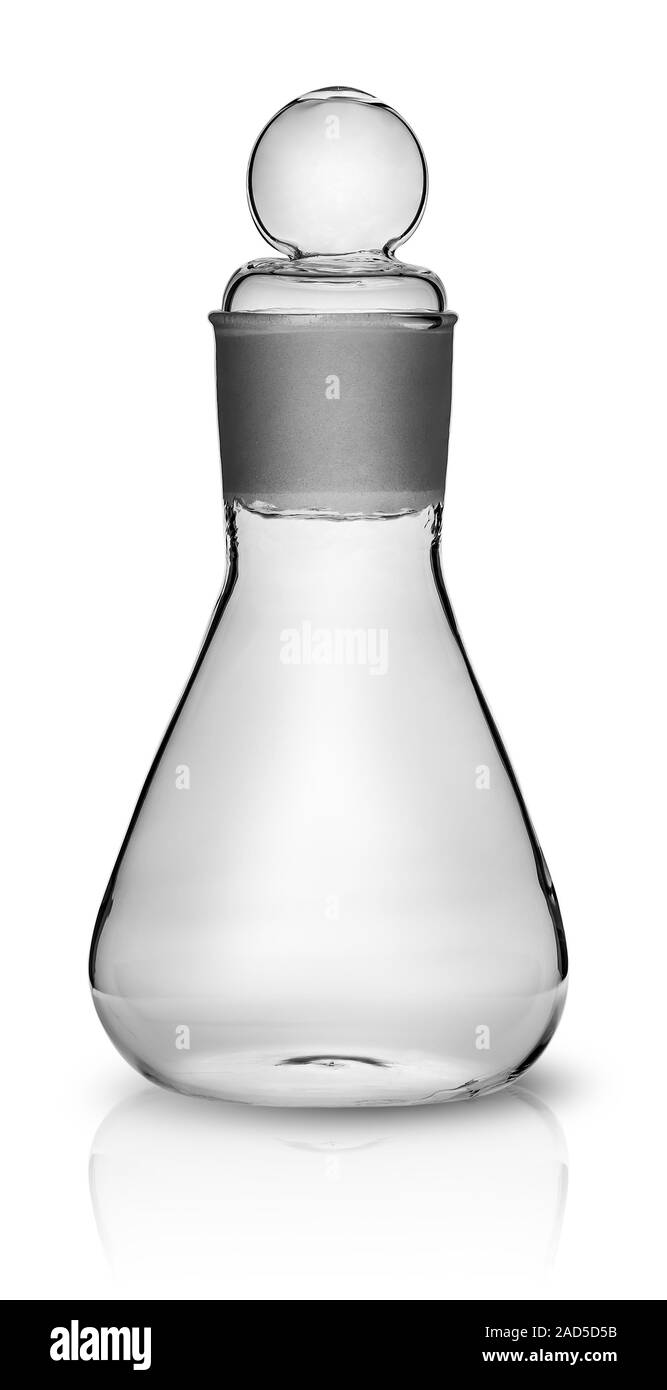 Old laboratory flask with ground glass stopper Stock Photo - Alamy