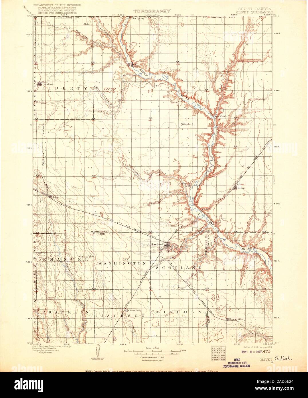Map of olivet south dakota hi-res stock photography and images - Alamy